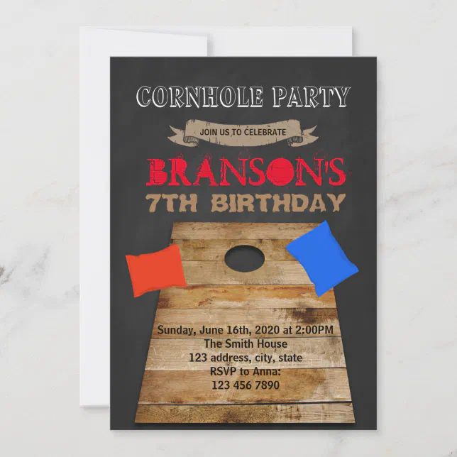 Corn hole party invitation | Zazzle