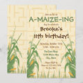 Corn Maze Birthday Invitation | Zazzle