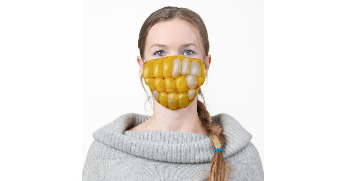 Corn on the Cob Adult Cloth Face Mask | Zazzle