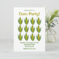 Corn Plant Maize Vegetable Farm Corn Party Invitation | Zazzle