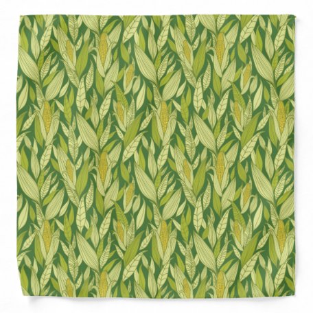 Corn plants pattern background fabric | Zazzle