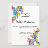 Corner Curls Graduation Party Invitation | Zazzle