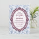 Cornflower Blue Burgundy Vintage Lace Wedding Invitation | Zazzle