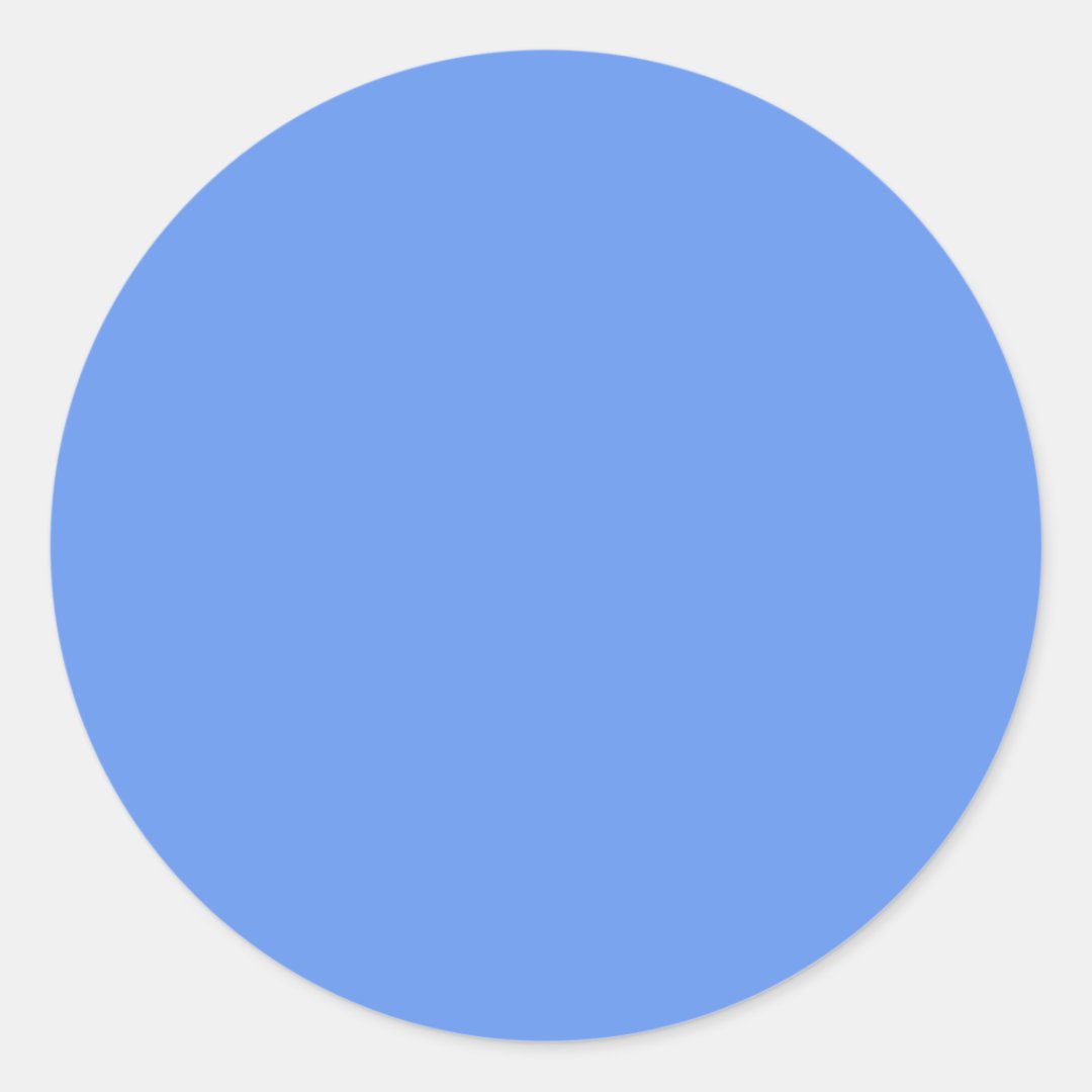 Cornflower Blue Classic Round Sticker | Zazzle