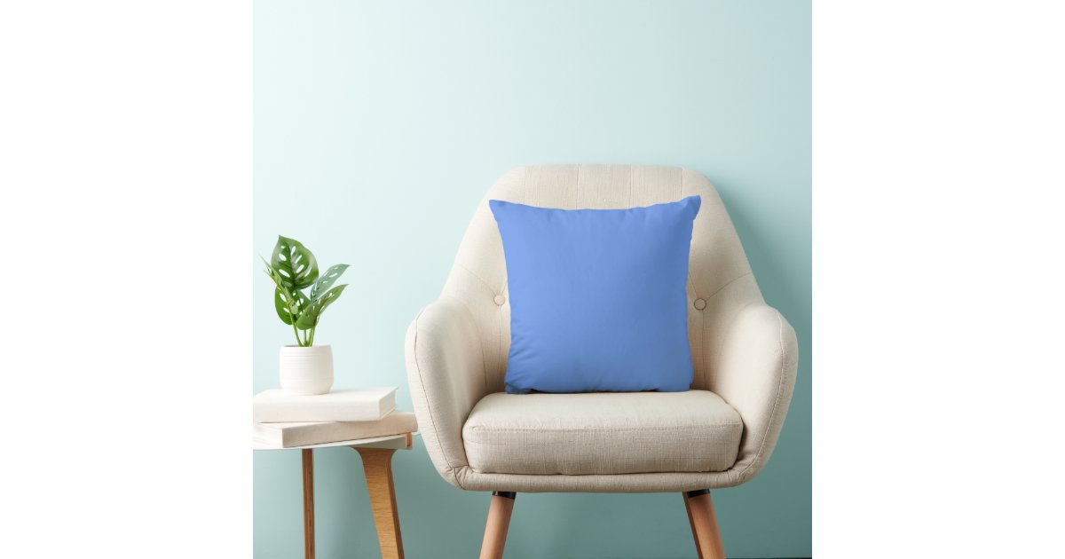 Cornflower Blue Throw Pillow | Zazzle