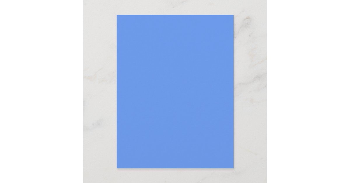 Cornflower Light Blue Solid Trend Color Background Postcard | Zazzle
