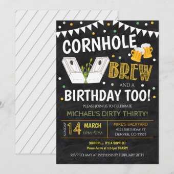 Cornhole Birthday Invitation | Zazzle