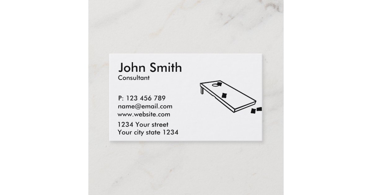 Cornhole Business Card | Zazzle