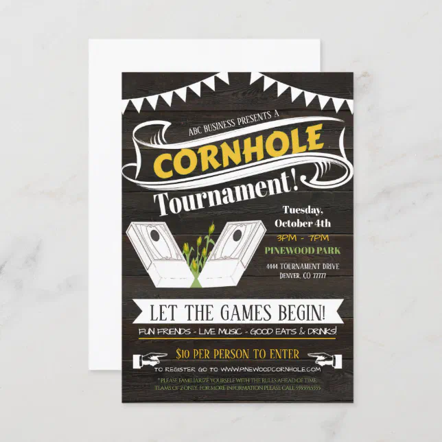 Cornhole Invitation | Zazzle