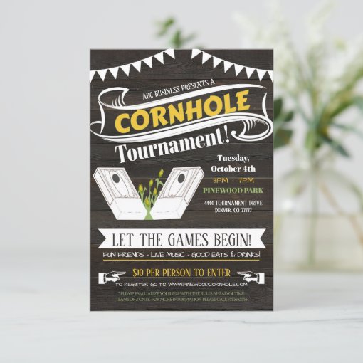 Cornhole Invitation | Zazzle