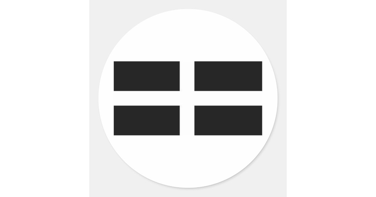 CORNISH FLAG CLASSIC ROUND STICKER | Zazzle