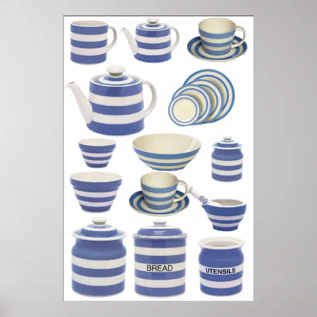 Cornish Kitchen ware Poster | Zazzle