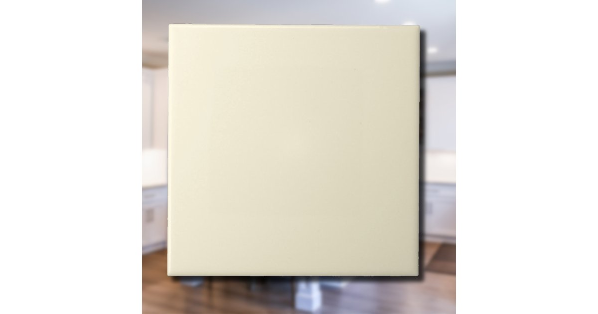 Cornsilk Yellow Solid Color | Classic Elegant Ceramic Tile | Zazzle