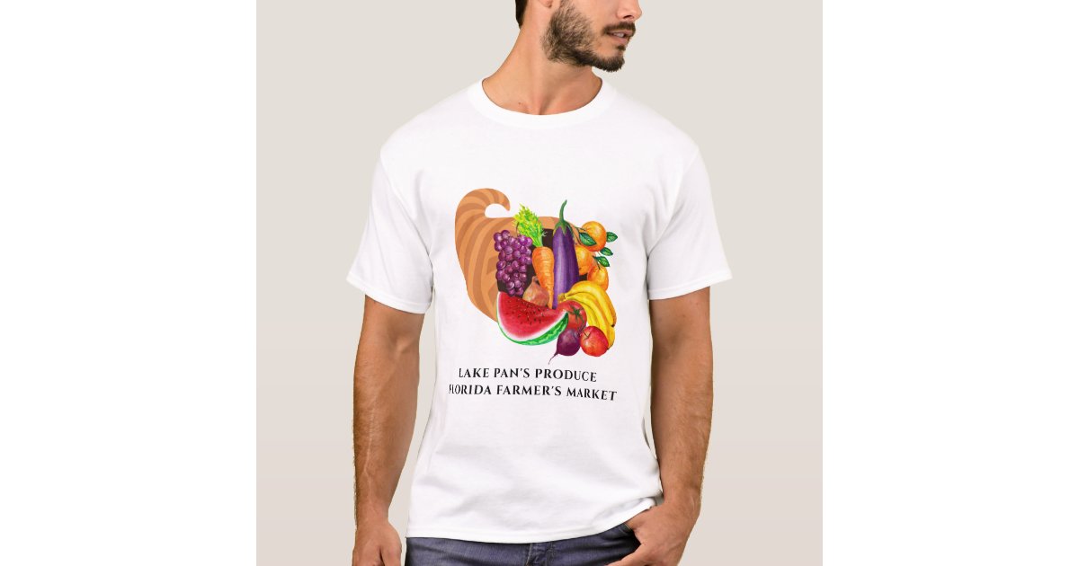 Cornucopia Farm-Fresh Fruits and Vegetables Logo T-Shirt | Zazzle