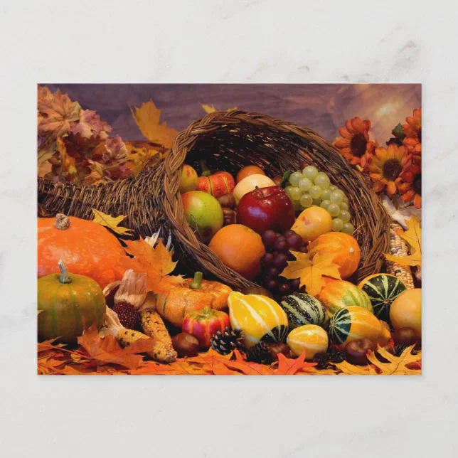 Cornucopia Postcard | Zazzle