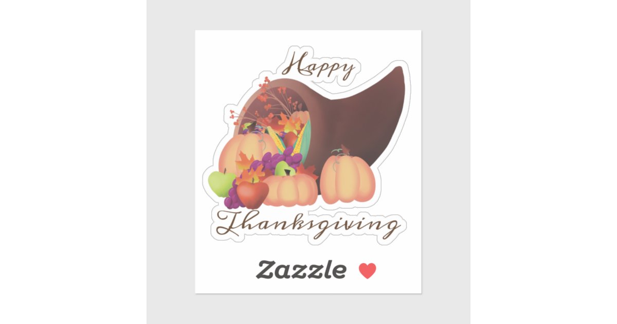 Cornucopia sticker | Zazzle