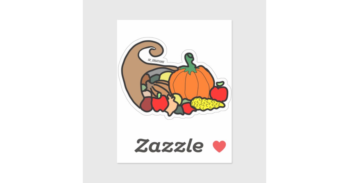 Cornucopia Sticker | Zazzle