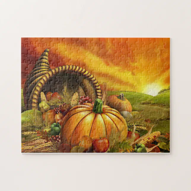 Cornucopia Thanksgiving Puzzle | Zazzle