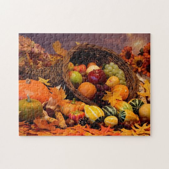 Cornucopia Thanksgiving Puzzle | Zazzle.com