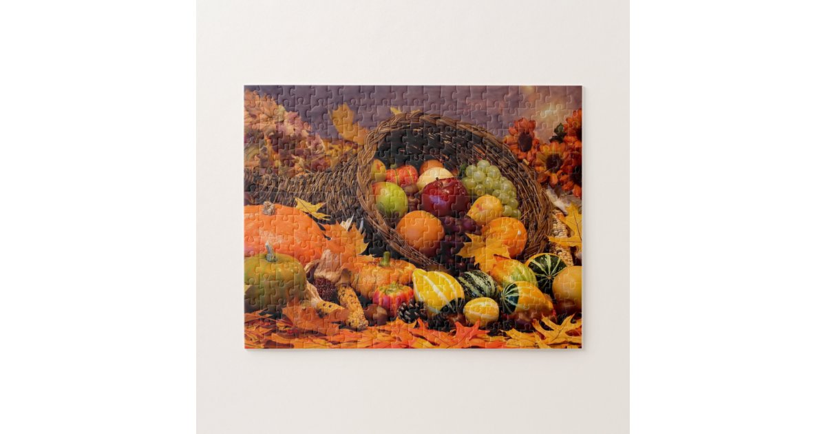 Cornucopia Thanksgiving Puzzle | Zazzle