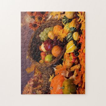 Cornucopia Thanksgiving Puzzle | Zazzle