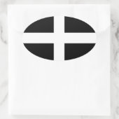 Cornwall - Cornish Flag / St. Piran's Oval Sticker | Zazzle