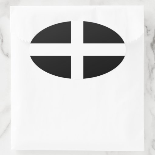Cornwall Flag Oval Sticker | Zazzle