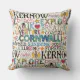 cornwall typography throw pillow | Zazzle