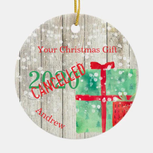 Corona Christmas Holiday 2020 Rustic Wood Personal Ceramic Ornament ...