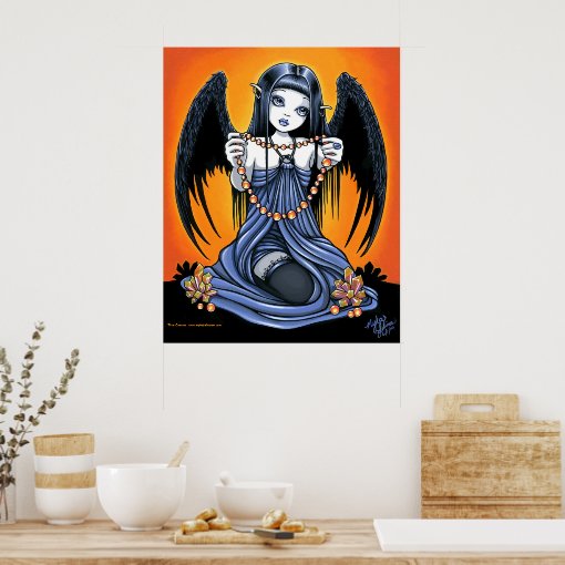 "Corona" Gothic Crystal Angel Art Poster | Zazzle