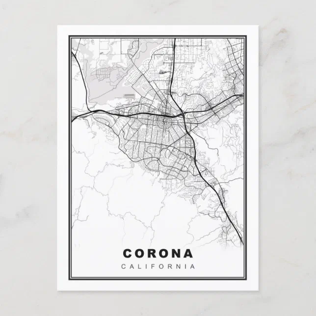 Corona Map Postcard | Zazzle