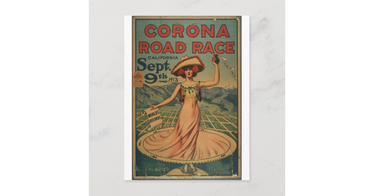 Corona Road Race - 1913 Postcard | Zazzle