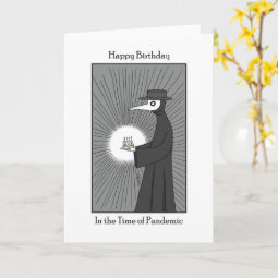 Corona Virus COVID Pandemic Birthday Plague Doc Card | Zazzle