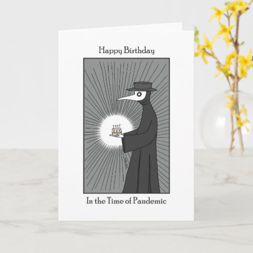 Corona Virus COVID Pandemic Birthday Plague Doc Card | Zazzle
