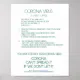 Corona Virus Fact sheet sign poster workplace | Zazzle