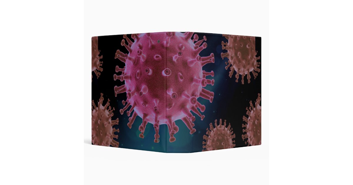 Corona Virus Microbiology 3 Ring Binder | Zazzle