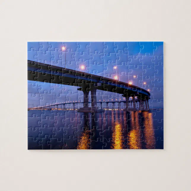 Coronado Bridge at Dusk Jigsaw Puzzle | Zazzle