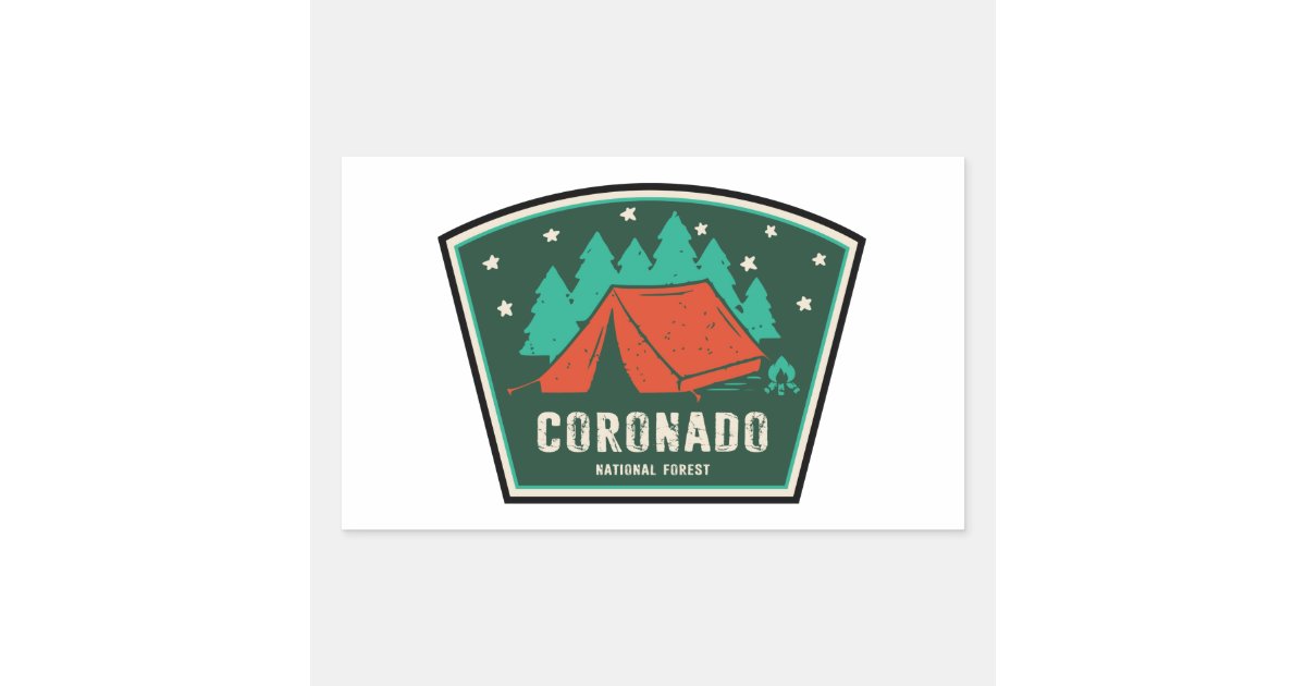 Coronado National Forest Camping Rectangular Sticker | Zazzle