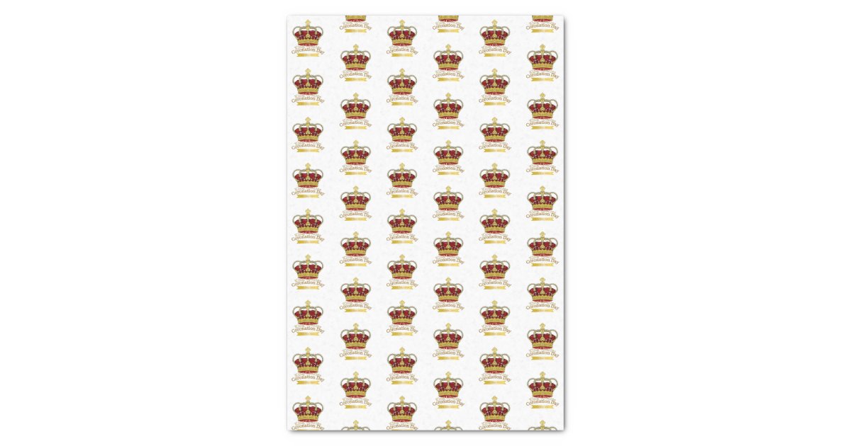 Coronation Day Crown Tissue Paper | Zazzle