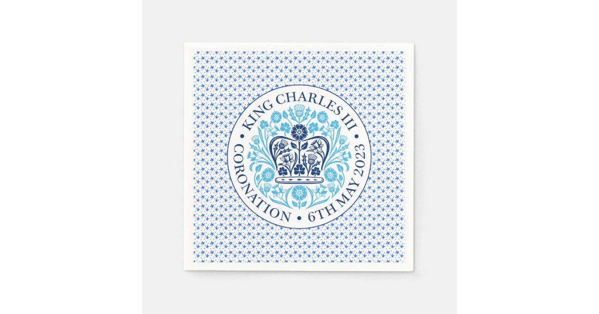Coronation Emblem of King Charles III Napkins | Zazzle
