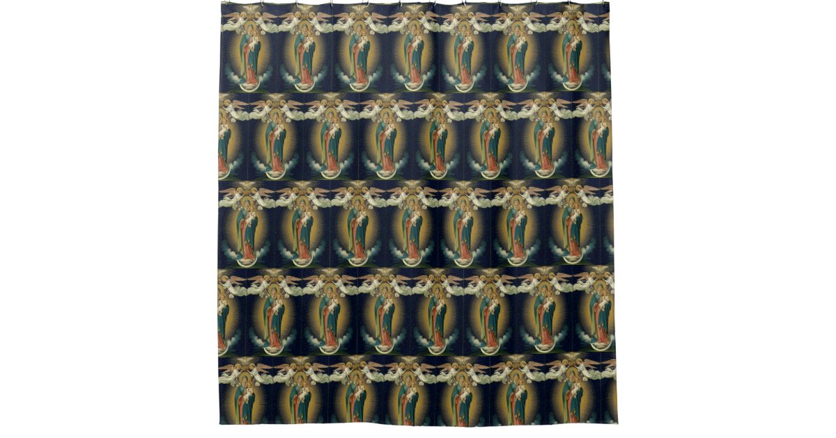 Coronation of Blessed Virgin Mary Religious Shower Curtain | Zazzle