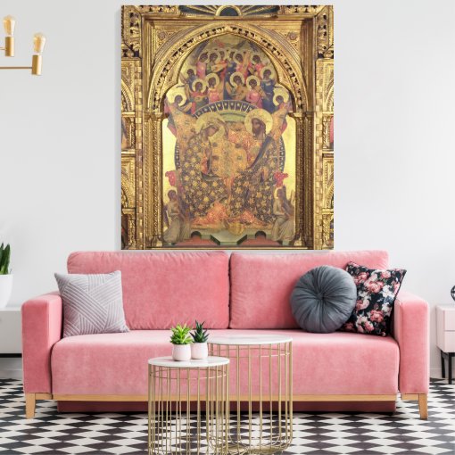 Coronation of the Virgin (detail of the polyptych) Canvas Print | Zazzle