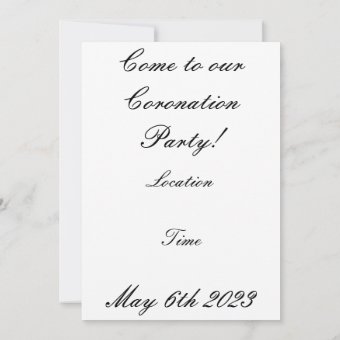 Coronation Party Invitation | Zazzle
