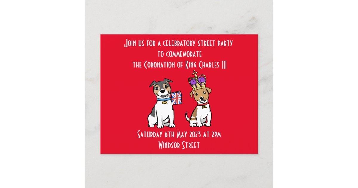 Coronation Party Postcard Invitation | Zazzle
