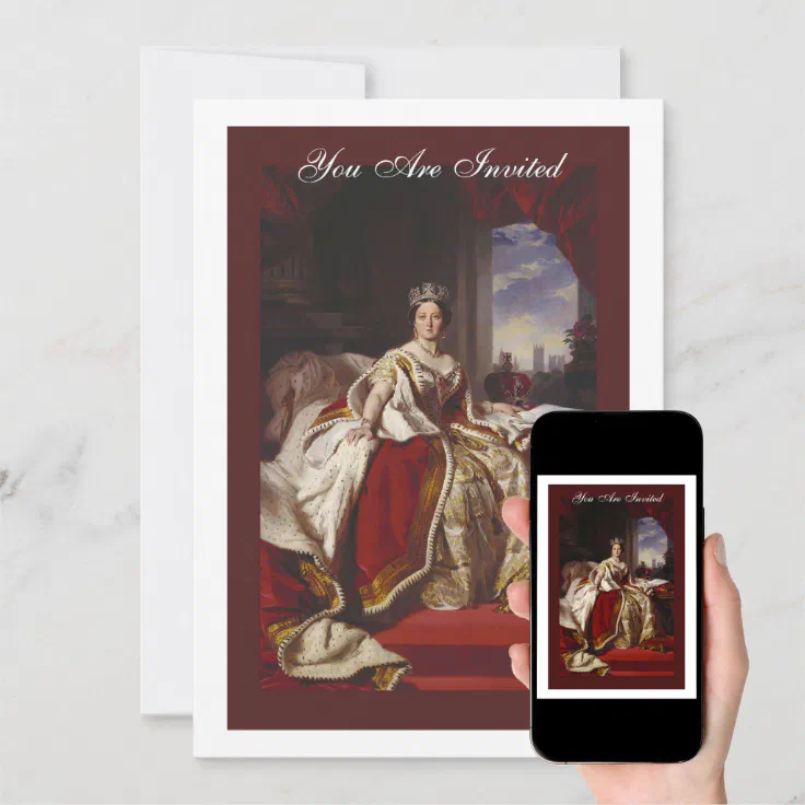 Coronation Portrait of Queen Victoria Invitation | Zazzle