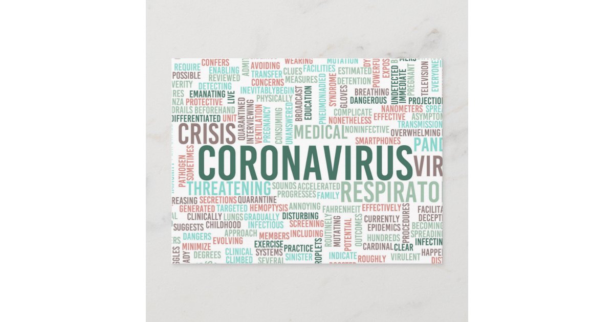 Coronavirus Background Health Pandemic Postcard | Zazzle