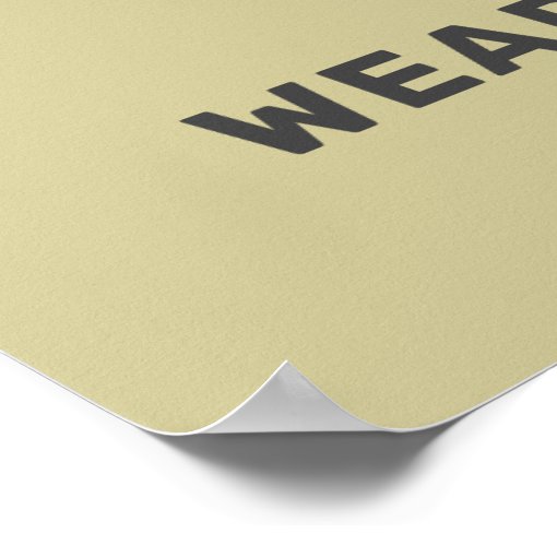 Coronavirus Please Wear a Face Mask Face Covering Poster | Zazzle