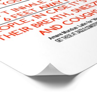 Coronavirus poster reminder flyer sign | Zazzle