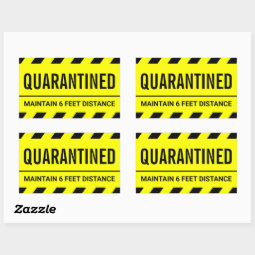Coronavirus Self Isolation Quarantine Rectangular Sticker | Zazzle