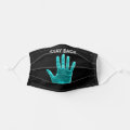 Coronavirus Social Distancing Stay Back Hand Print Adult Cloth Face ...